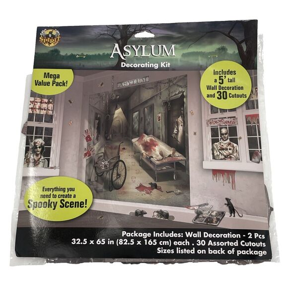 Spirit | Holiday | Spirit Halloween Asylum Spooky Scene Decorating Kit ...